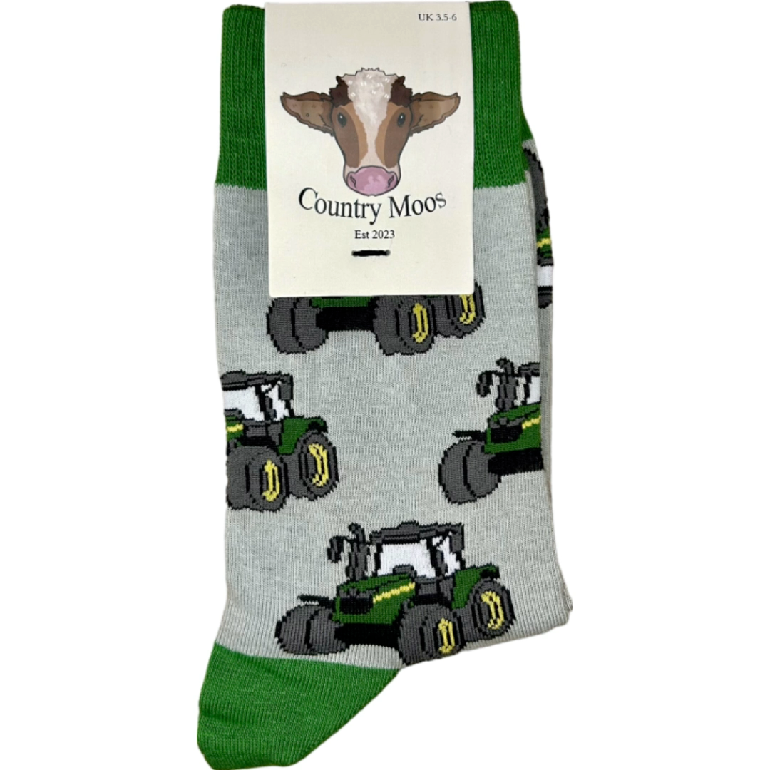 Green Tractor Socks (Crew Style) – Countrymoos