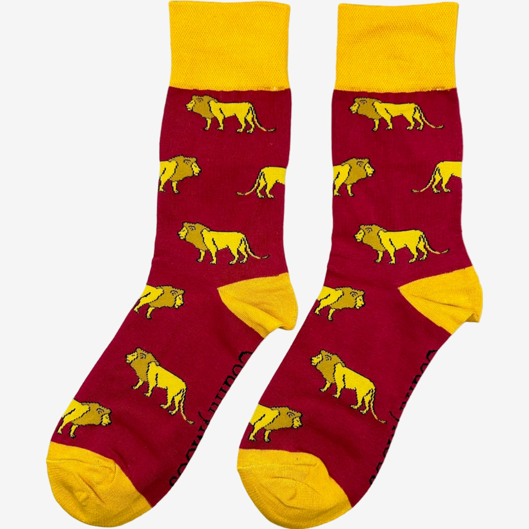 Safari Lion Socks Crew Socks – CountryMoos