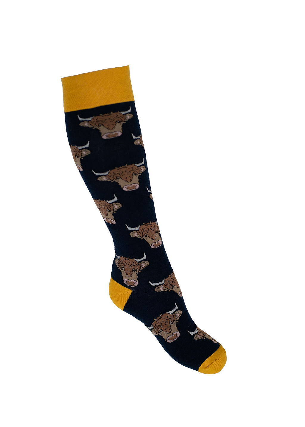 Highland Cow Long Welly Socks | Premium Cotton | Unisex | Outdoor Sock ...
