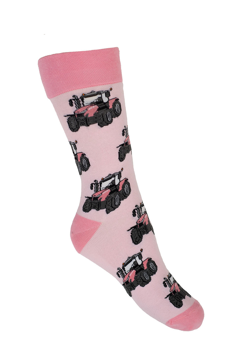 Pink Tractor Farm Socks | Women's Socks | Cosy Socks | Crew Socks ...