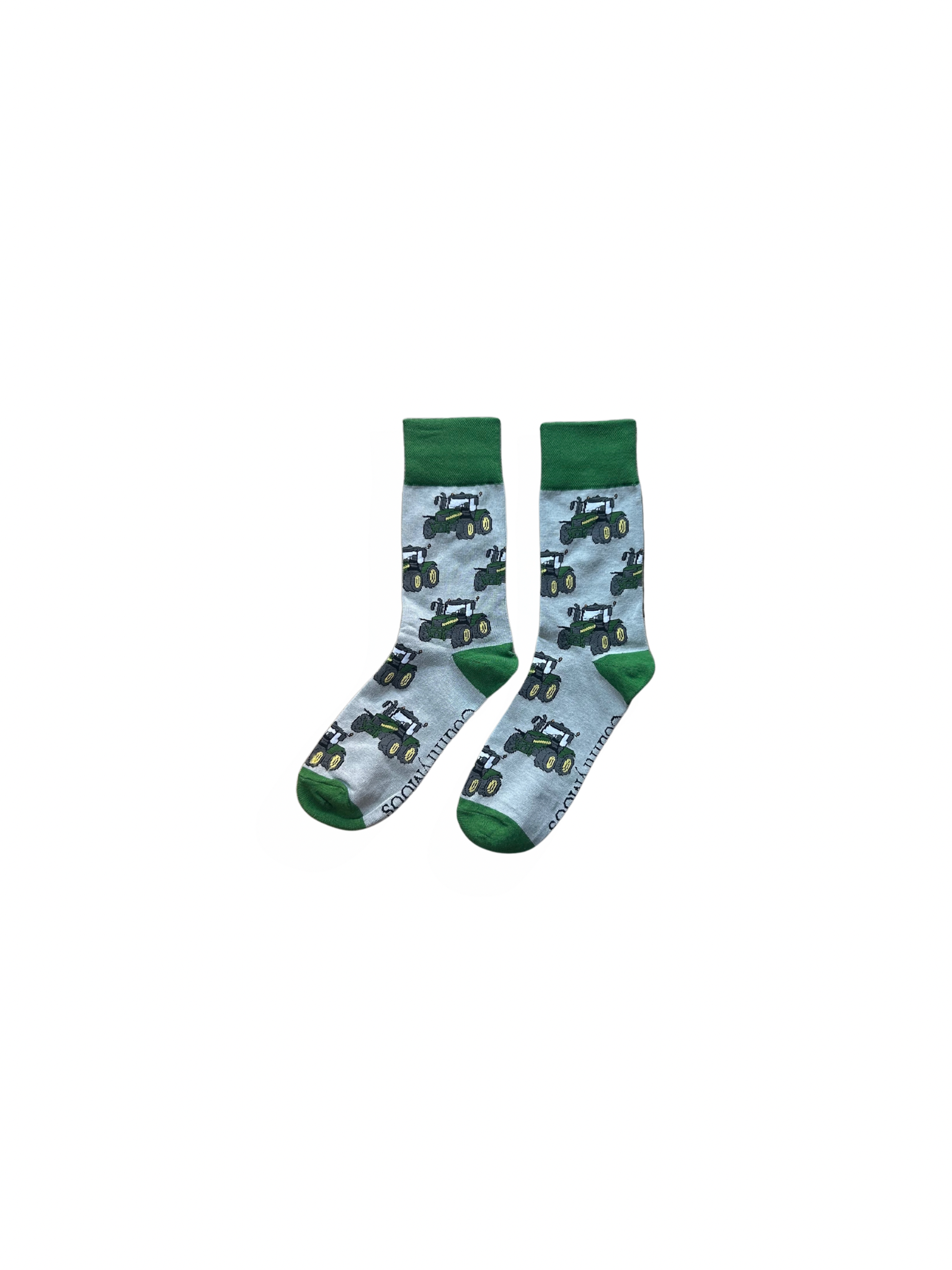 Green Tractor Socks | Farm Socks | Footwear | Unisex | Crew Socks ...