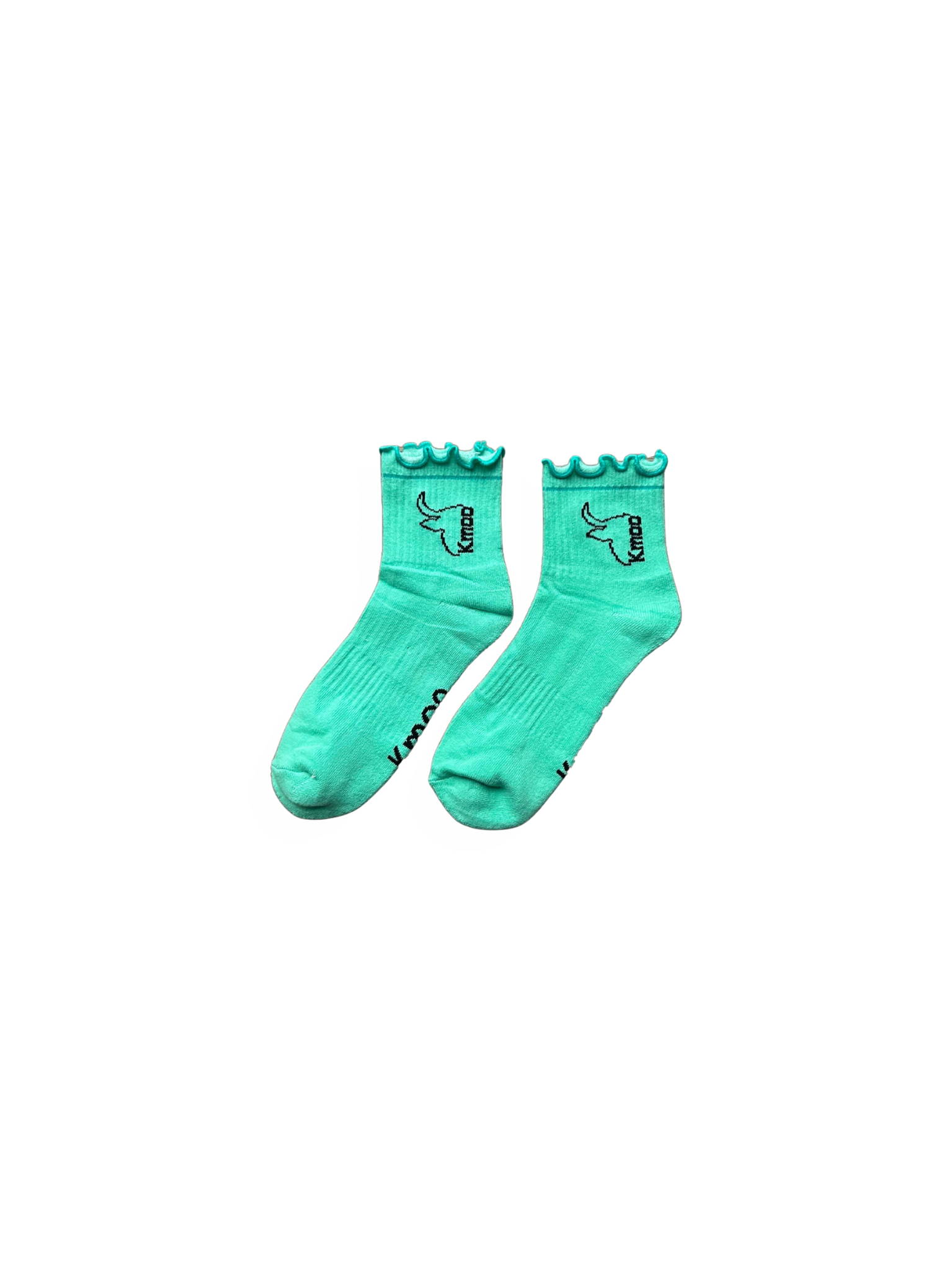 Kmoo Green Frill Sports Socks | Gym Socks | Cosy Socks | Athlete Socks ...